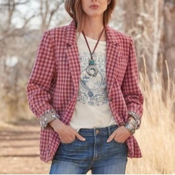 Sundance | Jackets & Coats | Sundance Pink Brown Rose Plaid The Lisa ...